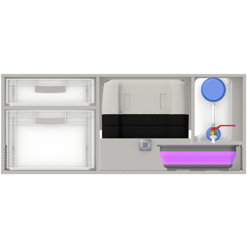 Eurobox Camping Küchenmodul mit Kühlbox und Frontklappe für ...