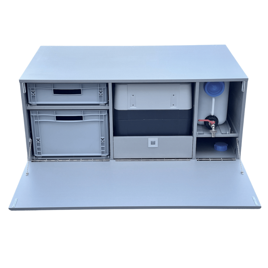 Eurobox Camping Küchenmodul mit Kühlbox und Frontklappe für ...