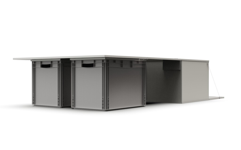 Eurobox Camping Küchenmodul mit Kühlbox und Frontklappe für ...