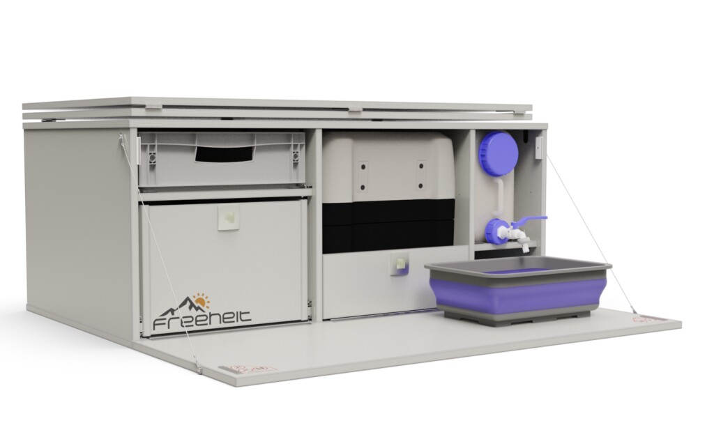 Eurobox Camping Küchenmodul mit Kühlbox und Frontklappe für ...
