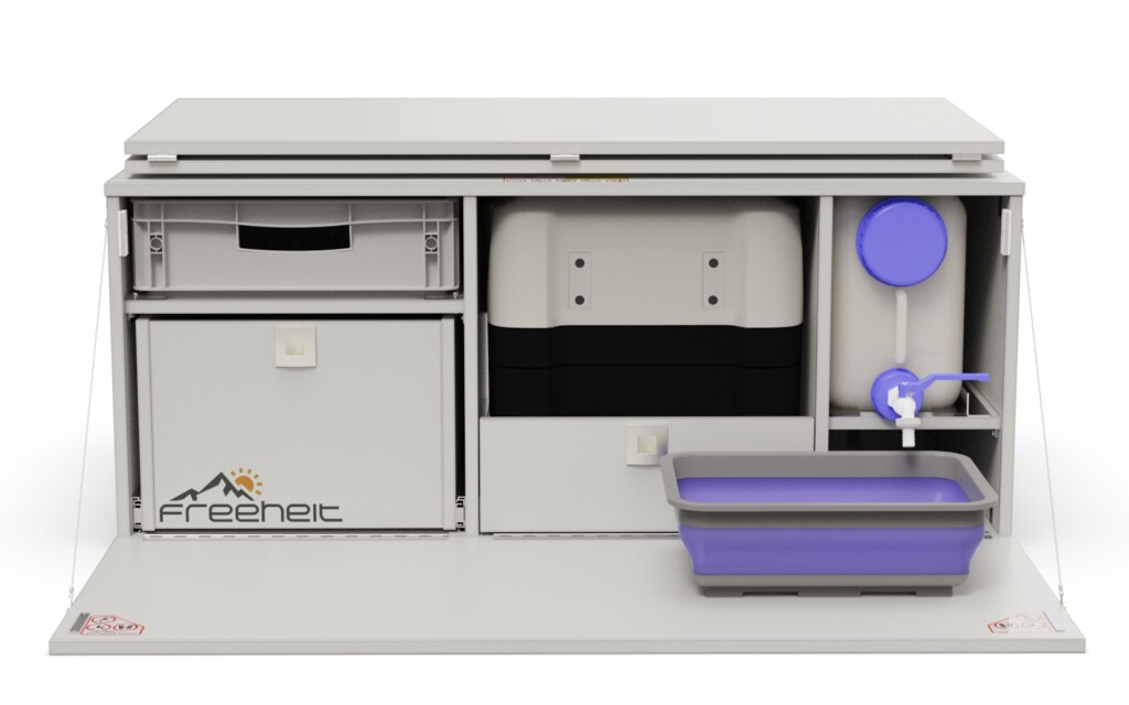 Eurobox Camping Küchenmodul mit Kühlbox und Frontklappe für ...