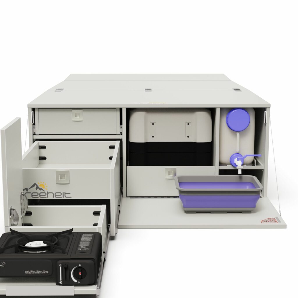 Campingmodul Schlafsystem mit Kocherschublade und Dometic CFF35 ...